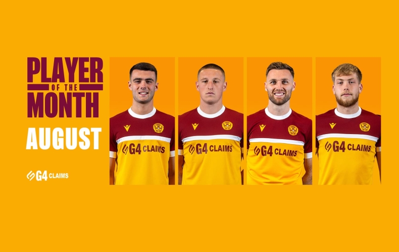 August Player of the month vote - Motherwell Football Club